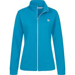 LPO Damen Trainingsjacke "Abby II", blau, Gr. 36, 60% Polyester; 40% Baumwolle, Jacken, glatt mit matter Struktur