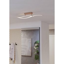 Eglo Deckenleuchte "Grisolia Deckenlampe, Wohnzimmerlampe, Metall und Kunststoff, Lampe", 1, H: 15cm, 1 Stk., beige, Wohnzimmer, Leuchten,