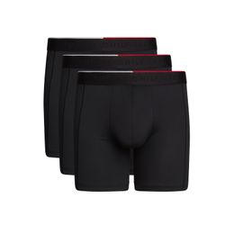 Herren Boxer "3P BOXER BRIEF", Tommy Hilfiger Underwear, Gr. S, schwarz, Jersey, Obermaterial: 87% Polyester, 13% Elasthan, unifarben, Unterhosen,