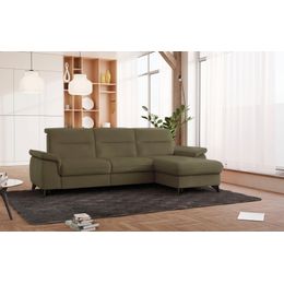 Sit & More Ecksofa SIT & MORE, B:260cm H:91cm T:175cm, gr&uuml;n, 100% Polyester, Wohnzimmer, Sofas, "Astoria L-Form", wahlweise mit motorischer Relaxfunktion