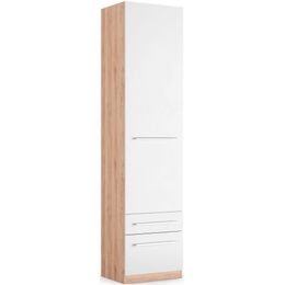 Kleiderschrank Priess, B:48cm H:193cm T:36cm, wei&szlig;, Holzwerkstoff, Schlafzimmer, Schr&auml;nke, "Schrank Garderobe W&auml;scheschrank Barcelona in 5 Breiten",