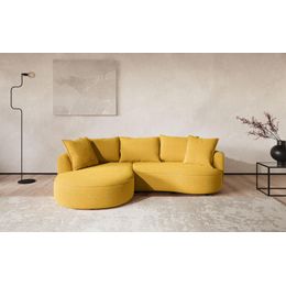 Ecksofa COTTA, B:260cm T:160cmmustard, 95% POLYESTER (PES) 5% POLYAMID(PA), Wohnzimmer, Sofas, "Sana L-Form"
