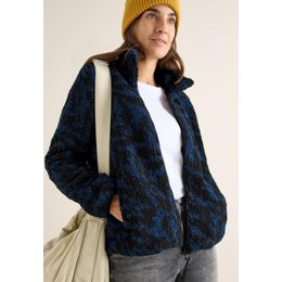 Cecil Damen Sweatjackeurban dunkelblau, Gr. XXL, Sweatware, 100% Polyester, Sweatjacken, mit Stehkragen