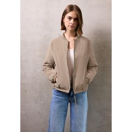 Damen Blouson, beige, Gr. 46, STREET ONE STUDIO, unifarben, Stoff, Obermaterial: 100% Nylon; Futter: 100% Polyester; F&uuml;llung: 100% Polyester, Jacken,
