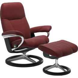 Relaxsessel stressless, B:78cm H:97cm T:70cm, rot, Leder BATICK: BATICK ist ein leicht korrigiertes, durchgef&auml;rbtes und genarbtes M&ouml;belleder, bei dem