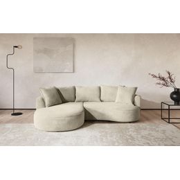 Ecksofa COTTA, B:260cm T:160cmnatural, 95% POLYESTER (PES) 5% POLYAMID(PA), Wohnzimmer, Sofas, "Sana L-Form"