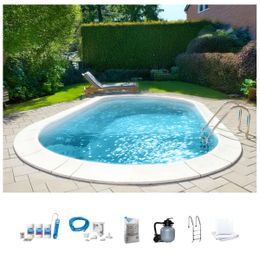 Ovalpool MY POOL BWT, B:300cm H:120cm L:490cm, beige, Schwimmbecken, "PREMIUM mit sandfarbener Innenfolie", H&ouml;he 120 cm, in verschiedenen Gr&ouml;&szlig;en