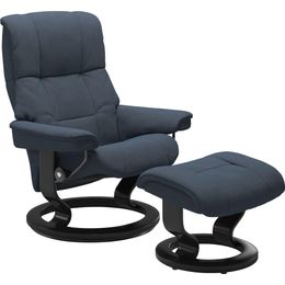 Relaxsessel stressless, B:88cm H:102cm T:77cm, blau, Leder BATICK: BATICK ist ein leicht korrigiertes, durchgef&auml;rbtes und genarbtes M&ouml;belleder, bei