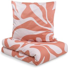 Bettw&auml;sche s.Oliverapricot, Mako-Satin, Obermaterial: 100% Baumwolle, Bettw&auml;sche, "s.Oliver Satinbettw&auml;sche", modernes Botanical-Design
