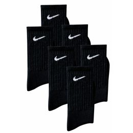 Nike Damen Sportsocken, Gr. Mschwarz, Baumwolle, Elasthan, Polyester, Socken, mit Fu&szlig;frottee