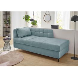 Jockenh&ouml;fer Recamiere, B:207cm T:98cm, blau, JOCKENH&Ouml;FER GRUPPE, Samtoptik (100% Polyester), R&uuml;ckseite mit schwarzem Spannstoff bezogen, Sofas, "Marlin, B: 207