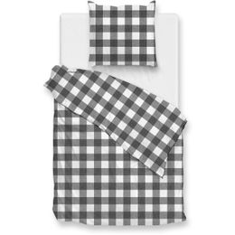 Bettw&auml;sche ZO HOME, grau, Renforc&eacute;, Obermaterial: 100% Baumwolle, Bettw&auml;sche, "Quattro-di-Lino", Bettw&auml;sche aus 100% Baumwolle, hochwertige Renforc&eacute;