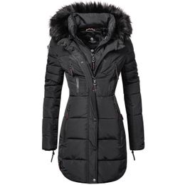 Marikoo Damen Steppmantel "Moonshine", schwarz, Gr. XXL, clean, unifarben, Obermaterial: 100% Polyester. Futter: 100% Polyester. Wattierung: 100%