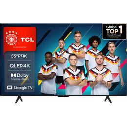 TCL QLED-Fernseher "55P71KX1", 55 &prime;&prime;, schwarz, Fernseher, Multi-HDR, Dolby Vision, Smart TV, Airplay2, Dolby Atmos, Game Master