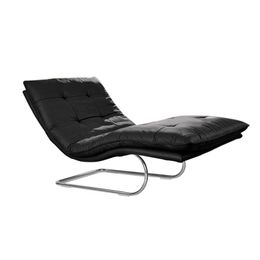 Relaxliege W.Schillig, B:95cm H:91cm T:170cm, schwarz, Longlife Xtra-Leder Z59: Glattleder mit modischer Pr&auml;gung. Hautst&auml;rke 0, 9 - 1, 1 mm,