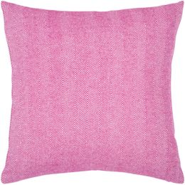 Dekokissen Pad "FINEEDGE", pink (fuchsia), B:50cm L:50cm, Obermaterial: 50% Baumwolle, 50% Polyacryl, Dekokissen_Sitzkissen_Kissenh&uuml;llen, Made in Europe, Kissenh&uuml;lle ohne F&uuml;llung, 1 St&uuml;ck