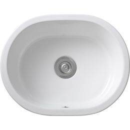 K&uuml;chensp&uuml;le Welltime, B:60cm H:18,5cm T:47cm, wei&szlig;, Keramik, K&uuml;chensp&uuml;len, "F&ouml;hr", hochwertige Keramik