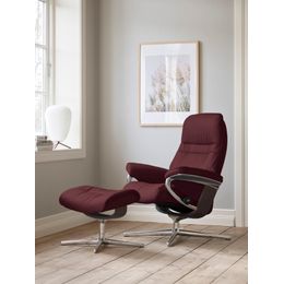 Fu&szlig;hocker stressless, B:57cm H:42cm T:40cm, grau, Leder BATICK: BATICK ist ein leicht korrigiertes, durchgef&auml;rbtes und genarbtes M&ouml;belleder, bei dem