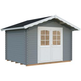 Gartenhaus Palmako, grau, Massivholz, Gartenh&auml;user, "Vivian", verschiedene Farben