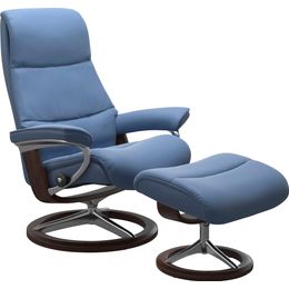Relaxsessel stressless, B:78cm H:108cm T:78cm, blau, Leder BATICK: BATICK ist ein leicht korrigiertes, durchgef&auml;rbtes und genarbtes M&ouml;belleder, bei