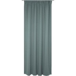 Vorhang WIRTH, B:150cm H:185cm, gr&uuml;n, Baumwolle, Leinen, Modal, Wohnzimmer, Gardinen, "Wiessee", nach Ma&szlig;