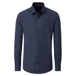 Langarmhemd Casamoda "Casamoda Freizeithemd uni", Herren, Gr. L, Normalgr&ouml;&szlig;en, dunkelblau, 100% Baumwolle, unifarben, l&auml;ssig geschnitten, Hemden