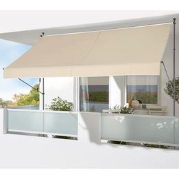Klemmmarkise Konifera, B:300cm, beige, Polyester, Terasse, Markisen, "Altea", Ohne Bohren / einfache Montage, Breite/Ausfall: 300/150 cm