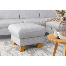 Polsterhocker OTTO HOME, B:61cm H:46cm T:61cm, silber, 100% Polyester, Hocker, "Lindgren", mit Stauraum