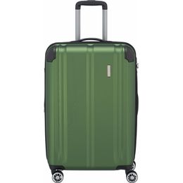 Travelite Hartschalen-Trolley "CITY Reisekoffer Hartschale", gr&uuml;n, ABS, matt, unifarben, Basic, Koffer, mit TSA-Schloss, robustes ABS Reisegep&auml;ck
