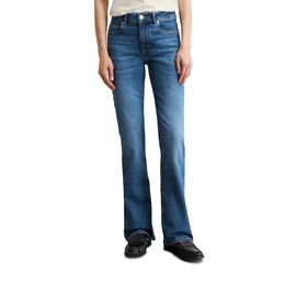 Marc O'Polo MARC O'POLO Damen Schlagjeans "aus Organic-Cotton-Mix-Stretch", blau, Gr. 27, unifarben, Obermaterial: 90% Baumwolle, 9% Polyester, 1% Elasthan, Jeans