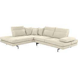 Ecksofa Calia italia, B:288cm H:90cm T:232cm, wei&szlig;, Mikrofaser mit Nubuk Optik (100% Polyester), Wohnzimmer, Sofas, "Toby Wing, B/T: 288/232 cm,