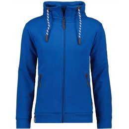 Ragman Herren Sweatjacke, blau, Gr. S, 65% Baumwolle 35% Polyester, Sweatjacken