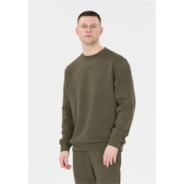 Virtus Herren Sweatshirt "Taro", gr&uuml;n, Gr. S, unifarben, 78% Polyester, 17% Viskose, 5% Elasthan, Sweatshirts, im angesagten Crewneck-Design