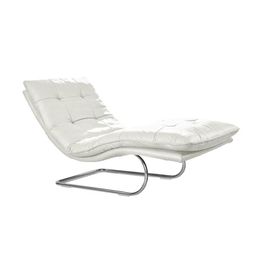 Relaxliege W.Schillig, B:75cm H:91cm T:170cm, wei&szlig;, Longlife Xtra-Leder Z59: Glattleder mit modischer Pr&auml;gung. Hautst&auml;rke 0, 9 - 1, 1 mm, Wohnzimmer,
