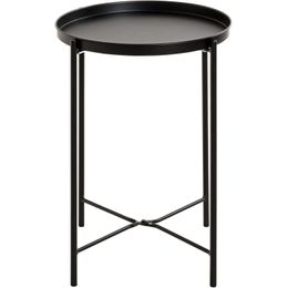 Beistelltisch HAKU, B:39cm H:50cm T:39cm, schwarz, Wohnzimmer, Tische, "Sofatisch, Wohnzimmertisch", rund - aus Metall Schwarz - &Oslash;/H 39/50 cm