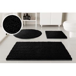 Badematte OTTO HOME, H:22mm, schwarz, Polyester, Badematten, "Torrni", Badteppich, getuftet, modern, Uni, antirutsch, flauschig, hochflor
