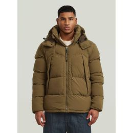 G-Star Raw Outdoorjacke G-STAR "G-Whistler Padded Hooded Jacke 2.0", Herren, Gr. M, desert palm, Obermaterial: 50% Polyester, 50% Polyester, Jacken Outdoorjacke