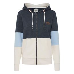 oxmo Damen Funktions-Kapuzensweatjacke "Strickjacke OXKate", blau, Gr. S, Obermaterial: 60% Baumwolle CO. 40% Polyester PES., Strickjacken