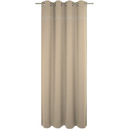 Vorhang WIRTH, B:150cm H:305cm, beige, Baumwolle, Leinen, Modal, Wohnzimmer, Gardinen, "Wiessee", nach Ma&szlig;