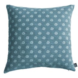Dekokissen Pad, B:45cm L:45cm, blau, Obermaterial: 64% Baumwolle, 18% Polyacryl, 12% Polyester, 4% Wolle, 2% Viskose,