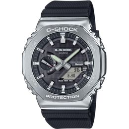 Casio G-SHOCK Herren Smartwatch "GBM-2100A", schwarz, Smartwatches, Armbanduhr, Herrenuhr, Bluetooth, Resinarmband,Weltzeit, Phone Finder