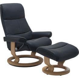 Relaxsessel stressless, B:78cm H:105cm T:78cm, blau, Leder BATICK: BATICK ist ein leicht korrigiertes, durchgef&auml;rbtes und genarbtes M&ouml;belleder, bei