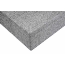 Spannbettlaken ZO HOME, B:140cm L:200cm, grau, Renforc&eacute;, Obermaterial: 100% Baumwolle, Bettlaken, "Lino", Laken aus 100% Baumwolle, Leinen Optik,