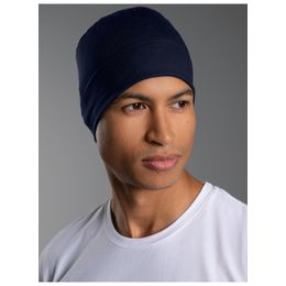 TRIGEMA Herren Strickm&uuml;tze "TRIGEMA Soft-Cap", blau, Baumwollmischung, M&uuml;tzen