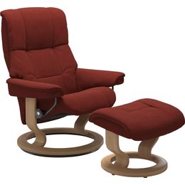 Relaxsessel stressless, B:75cm H:99cm T:73cm, rot, Leder BATICK: BATICK ist ein leicht korrigiertes, durchgef&auml;rbtes und genarbtes M&ouml;belleder, bei dem