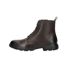Geox Herren Schn&uuml;rstiefelette "Geox Stiefelette Leder", Gr. 41coffee, Leder, Schuhe
