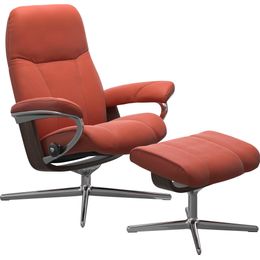 Relaxsessel stressless, B:91cm H:102cm T:79cm, braun, Wohnzimmer, Sessel, "Consul", mit Cross Base, Gr&ouml;&szlig;e S, M & L, Holzakzent Wenge