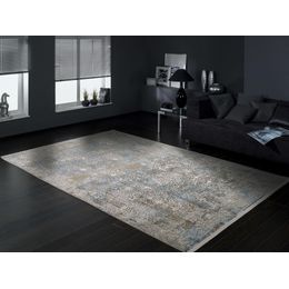 Teppich, B:240cm H:8mm L:340cm, blau, OCI DIE TEPPICHMARKE, Viskose, Wohnzimmer, Teppiche, "BESTELLER CAVA, auch als L&auml;ufer und in Rund", Glanz
