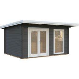 Gartenhaus Palmako, grau, Massivholz, Gartenh&auml;user, "Heidi", verschiedene Farben