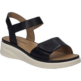 Josef Seibel Damen Sandale "Sevran 01, schwarz", Gr. 42, schwarz, Obermaterial: 100% Rindsleder Leather cow., Schuhe